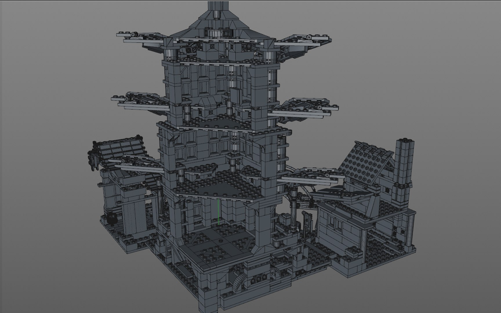 3D lego temple model - TurboSquid 1205056