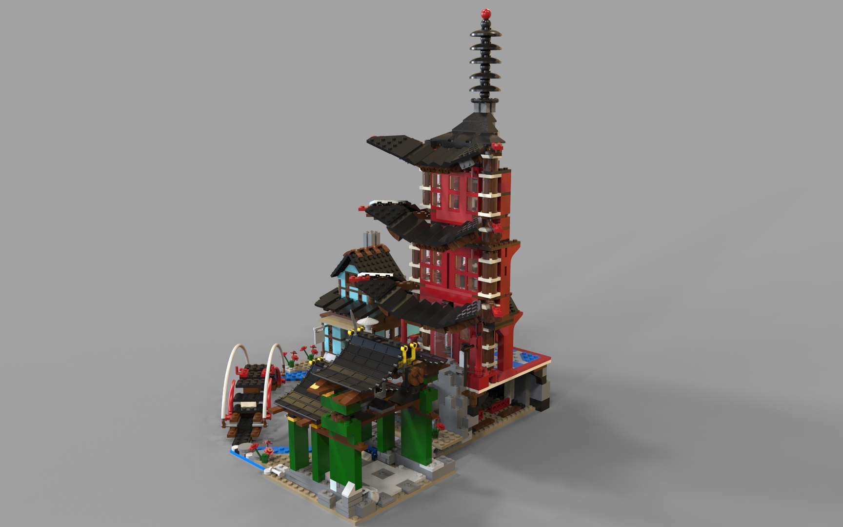 3D lego temple model - TurboSquid 1205056