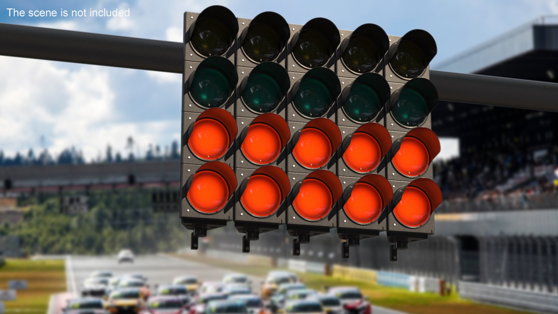 Racing Start Lights Red 3D - TurboSquid 2003400