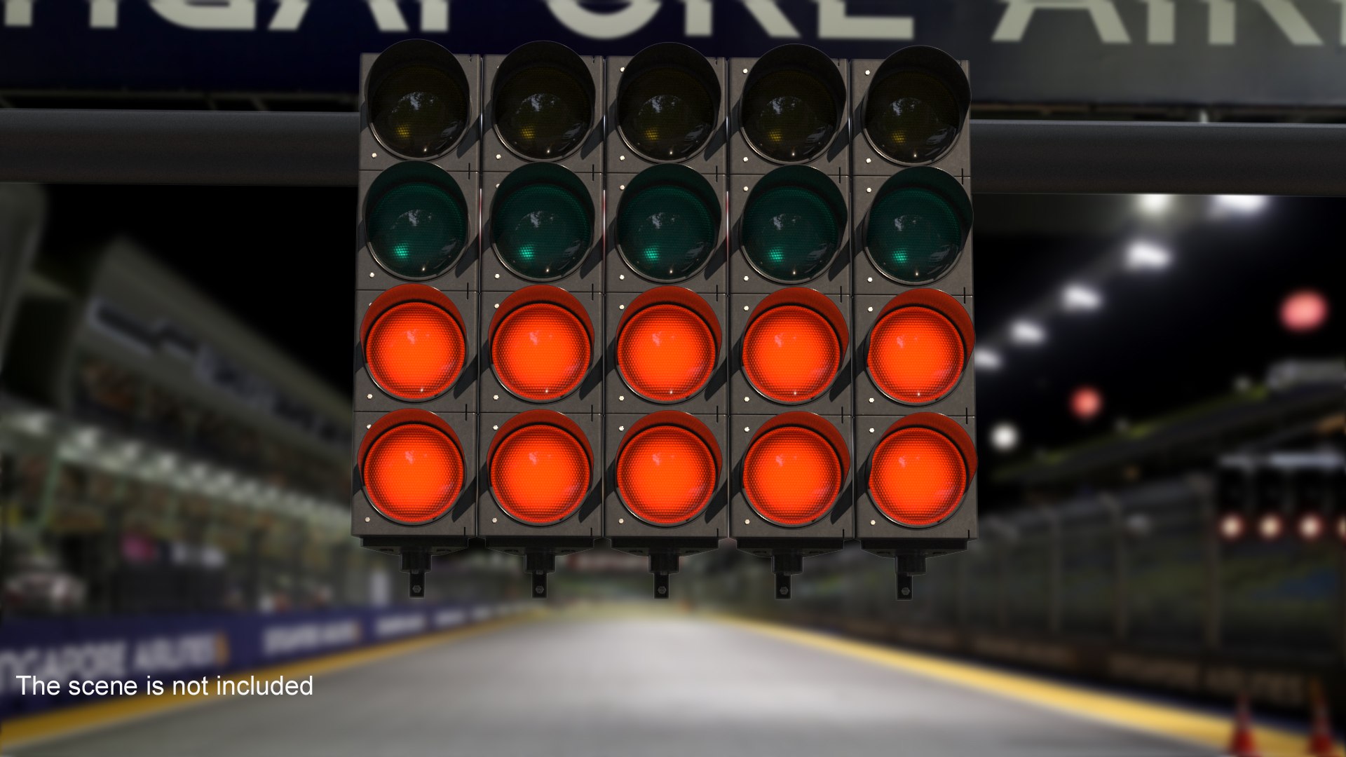 Racing Start Lights Red 3D - TurboSquid 2003400