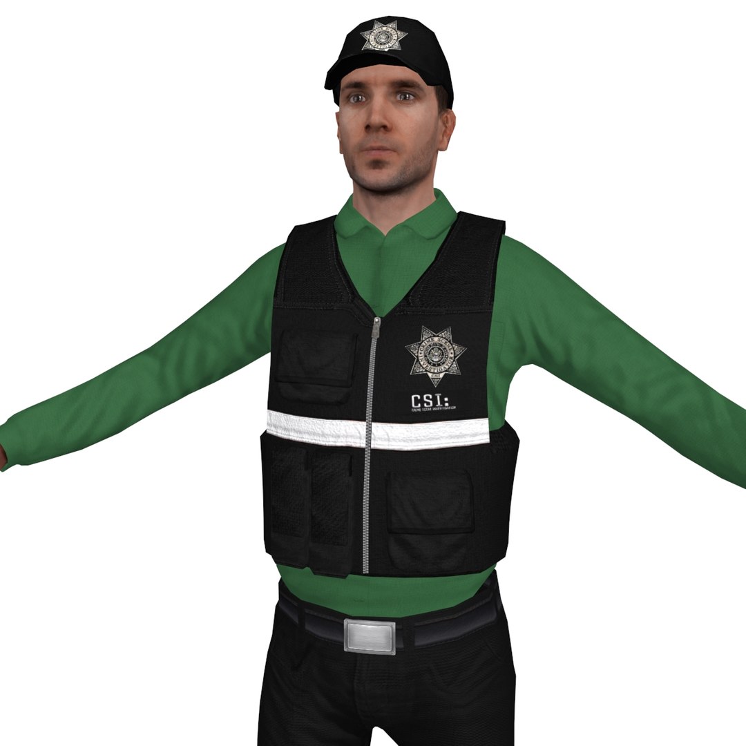 3d max rigged csi agent 4