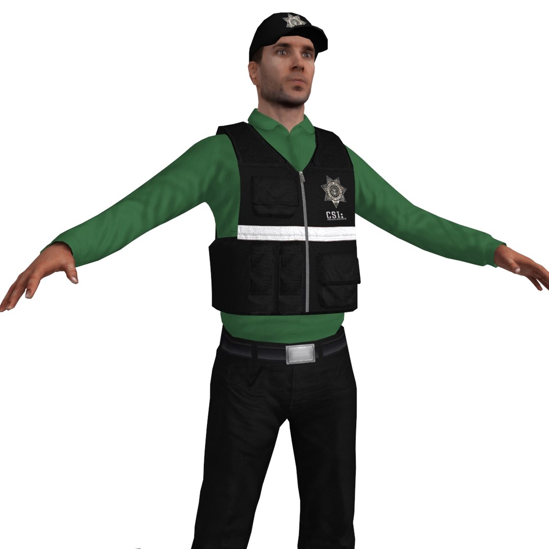 3d max rigged csi agent 4