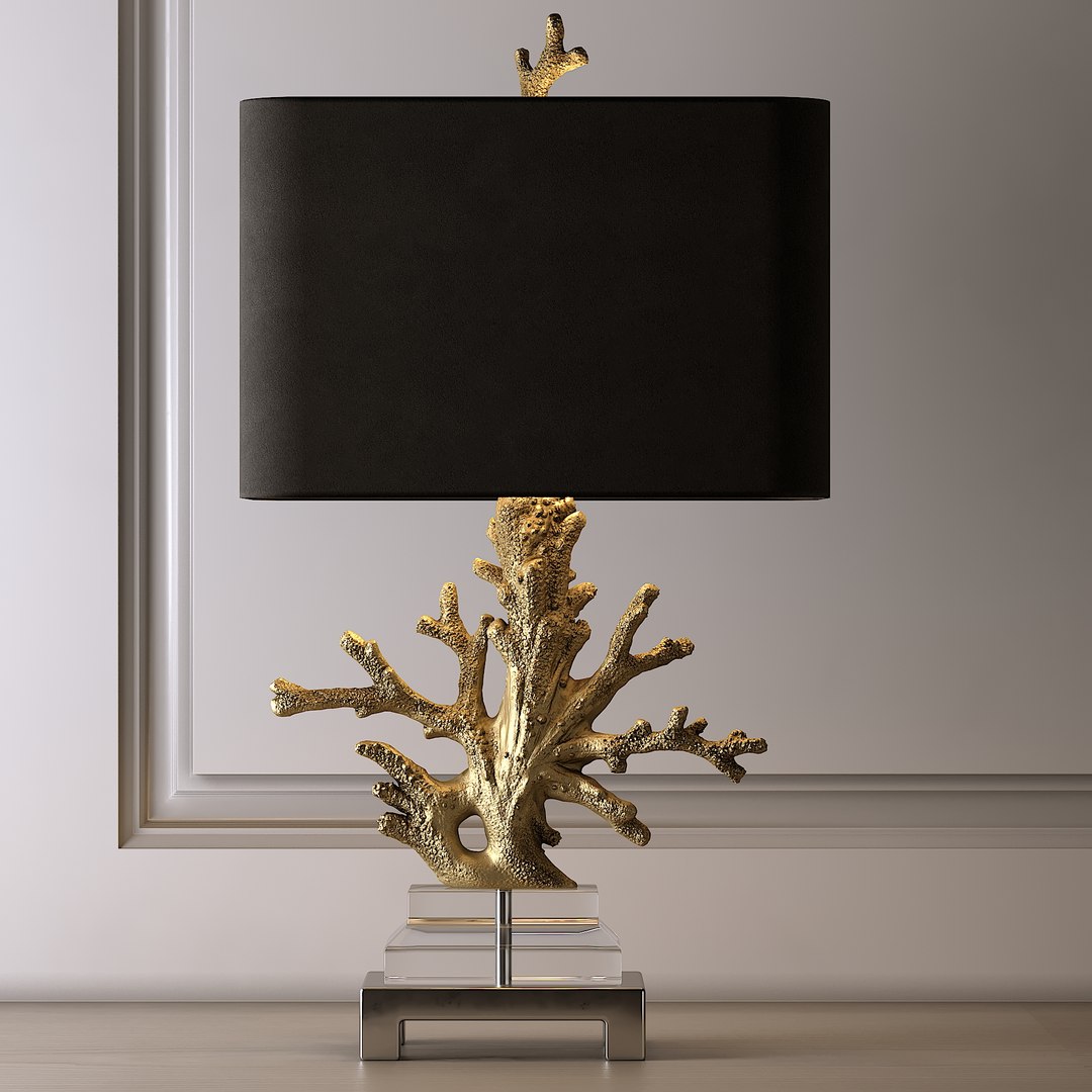 Table Lamp Coral Model - TurboSquid 1403881