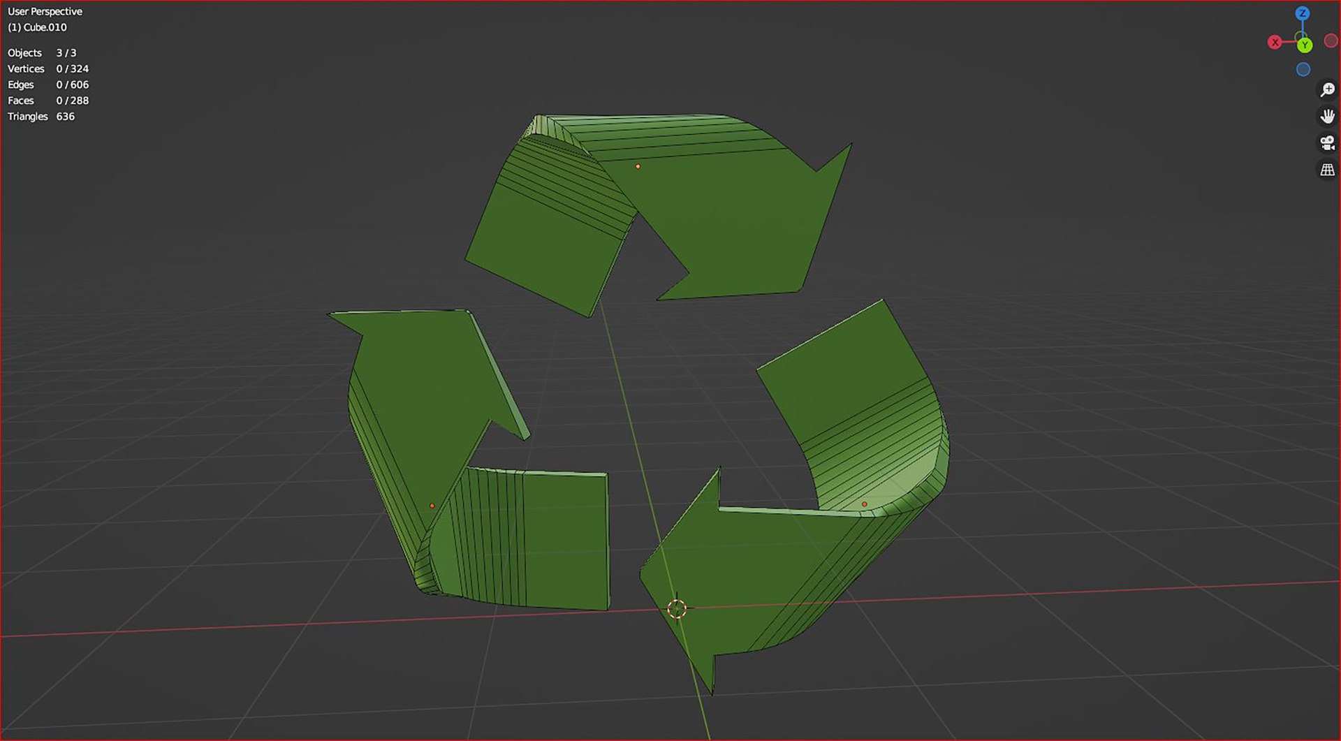 Recycle Icon 3D Model - TurboSquid 2063208