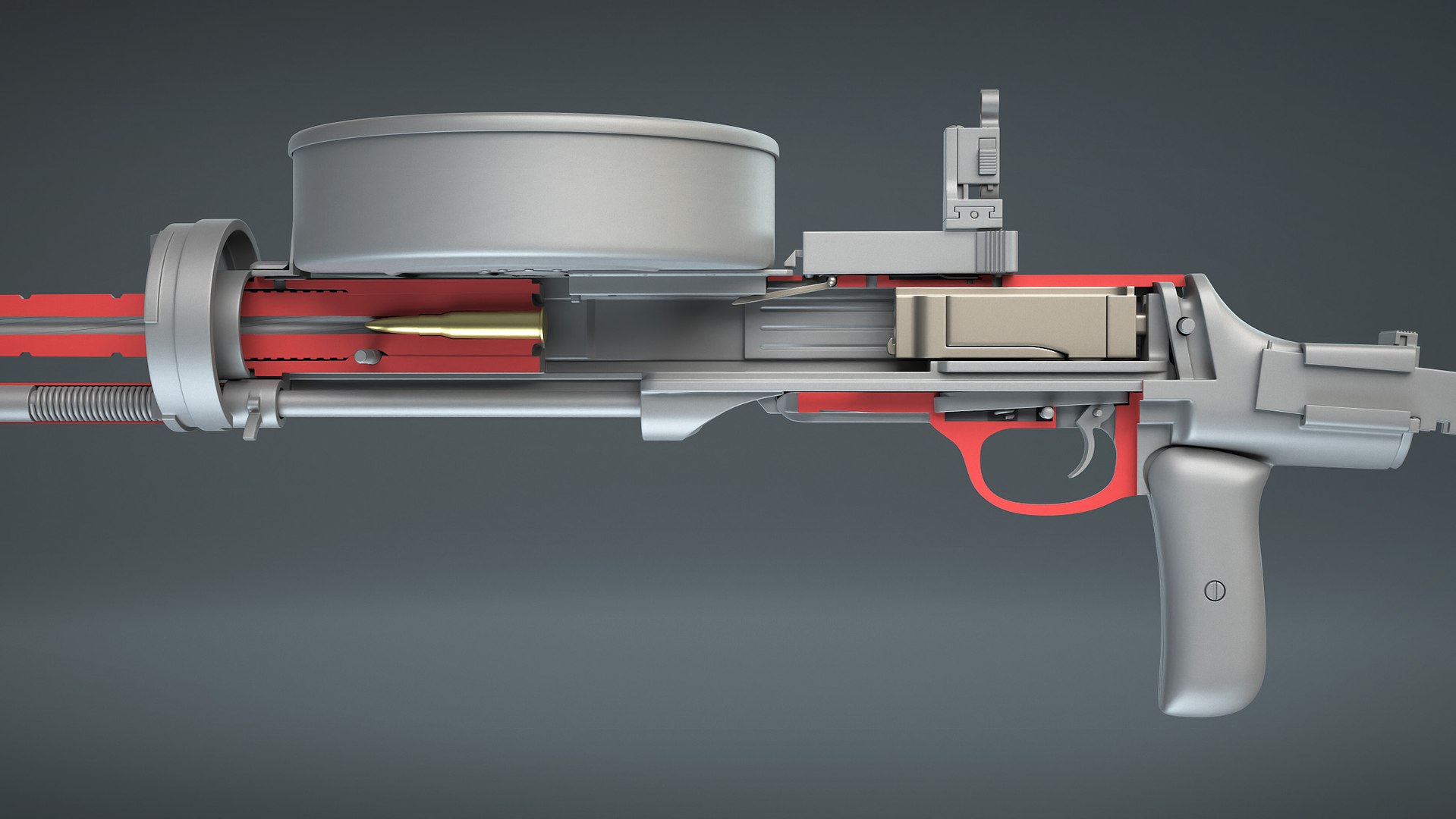3D DT-29 Tank Machine Gun - TurboSquid 1893190