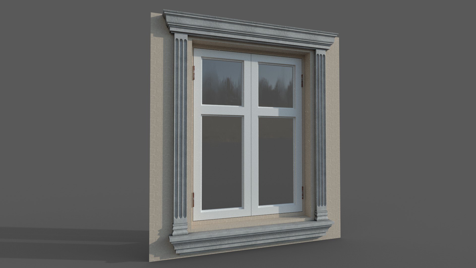 WindowFront View Of Window Vintage Styles With Exterior Decoration ...