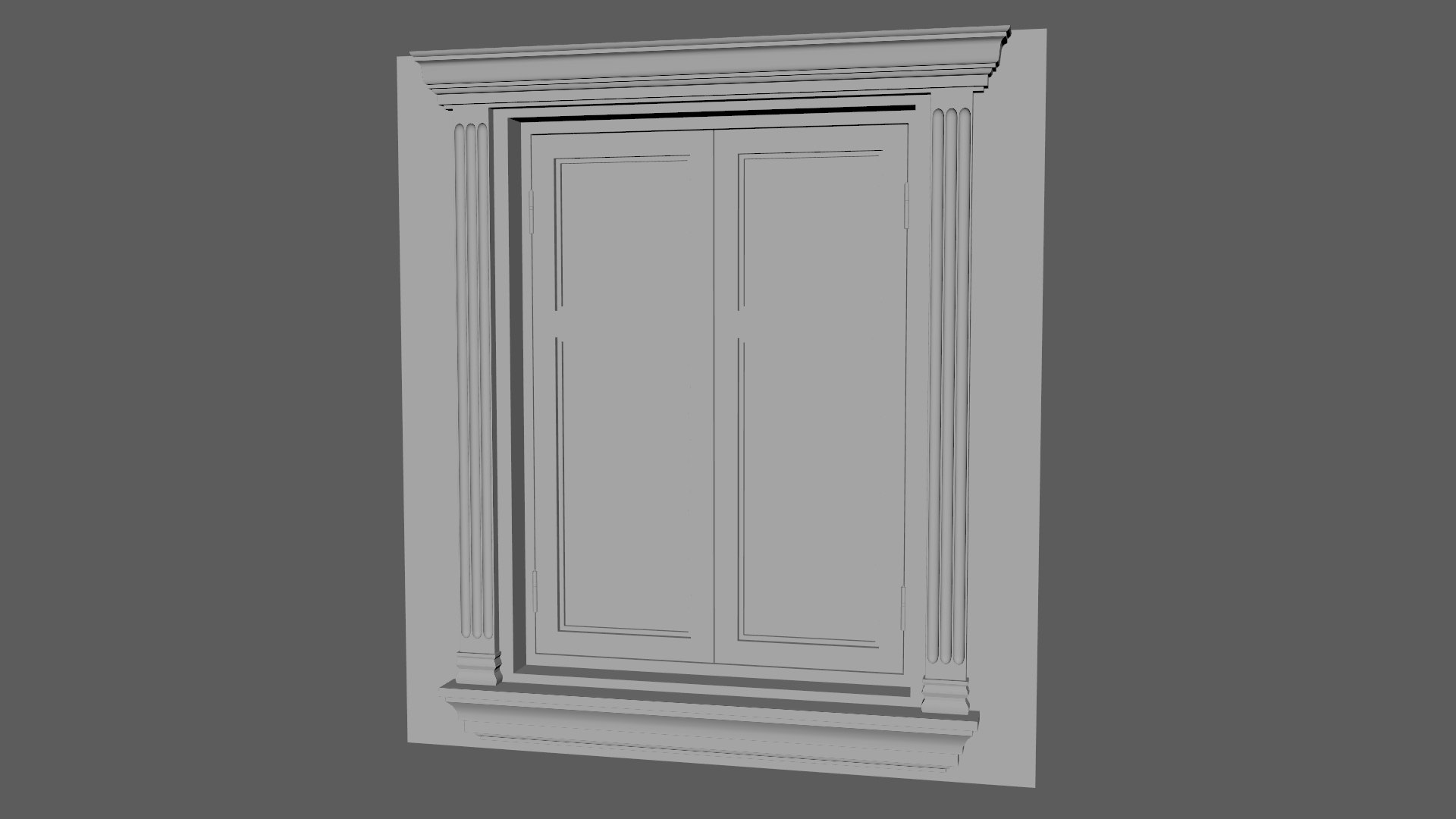 WindowFront View Of Window Vintage Styles With Exterior Decoration ...