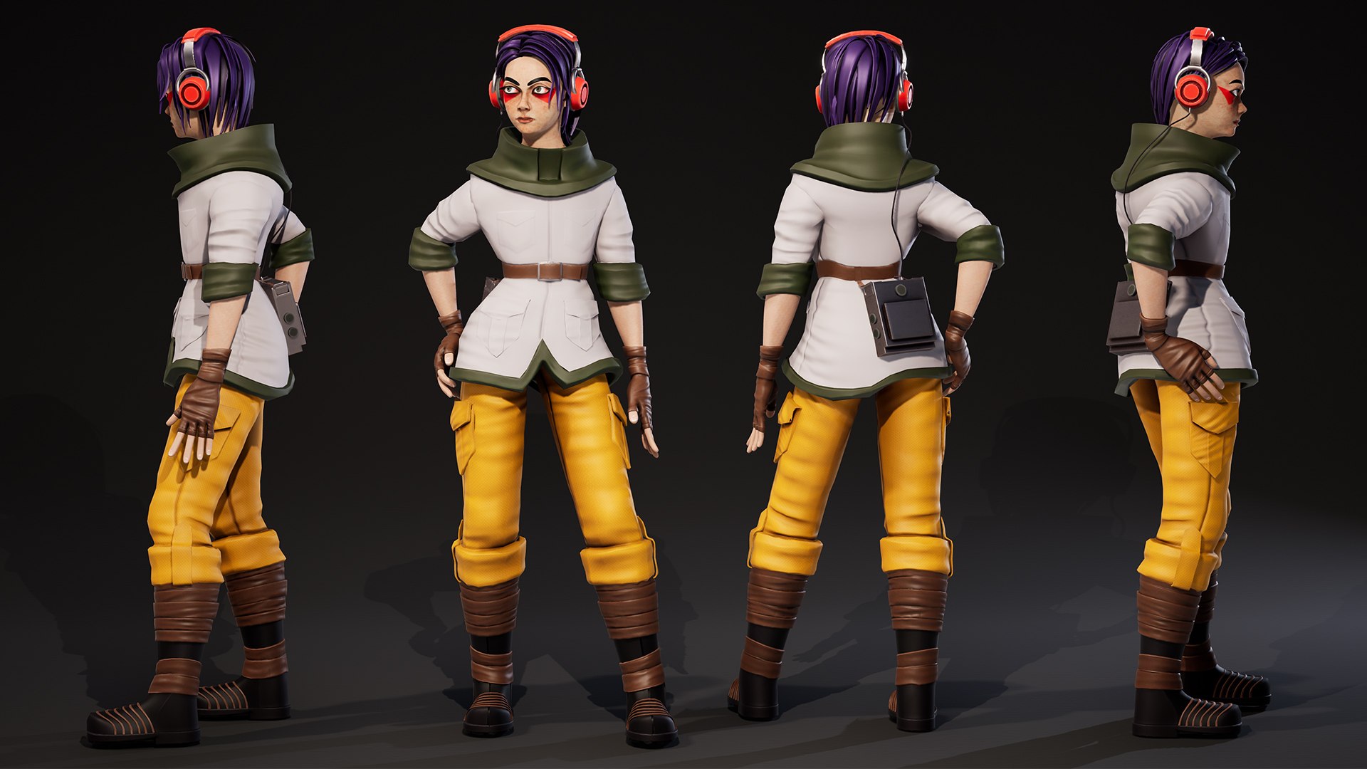 Stylized Character Female Adventure 01 UE Model - TurboSquid 2000454