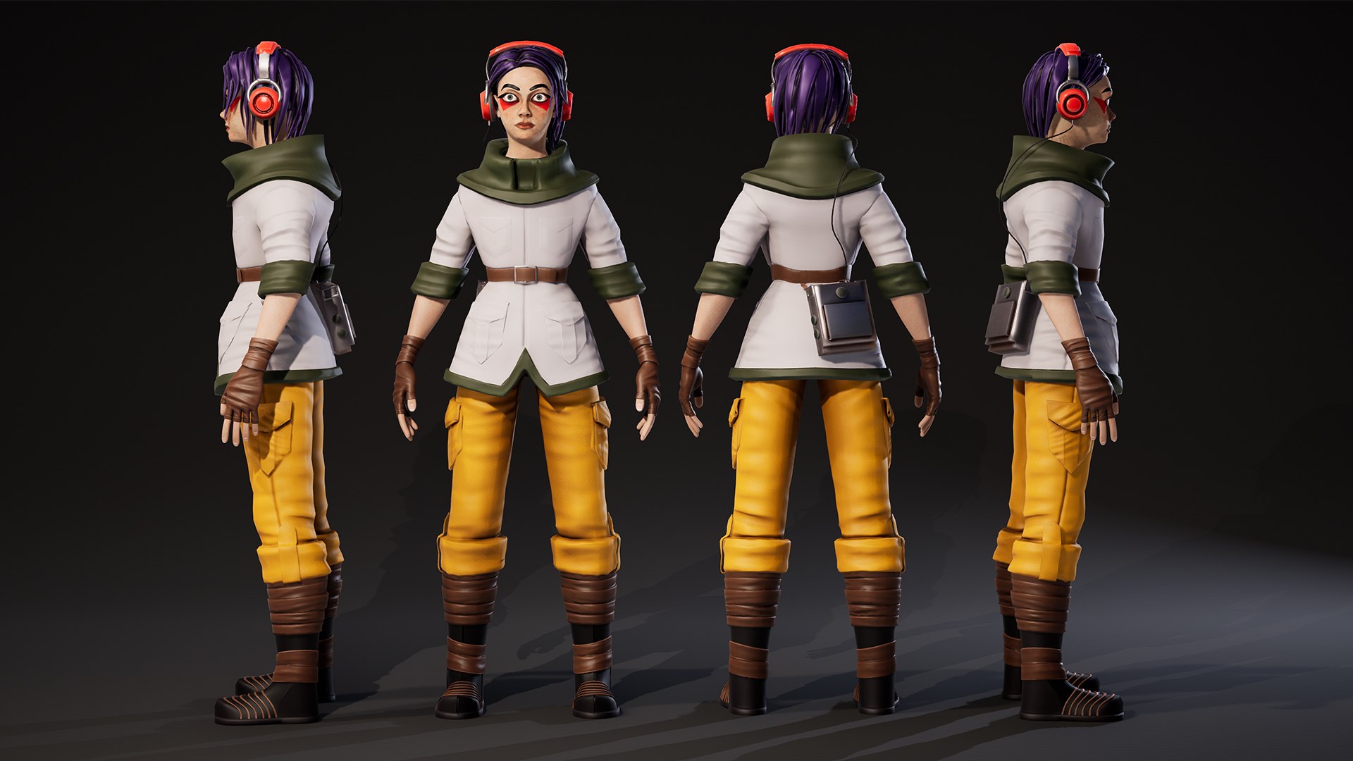 Stylized Character Female Adventure 01 UE Model - TurboSquid 2000454
