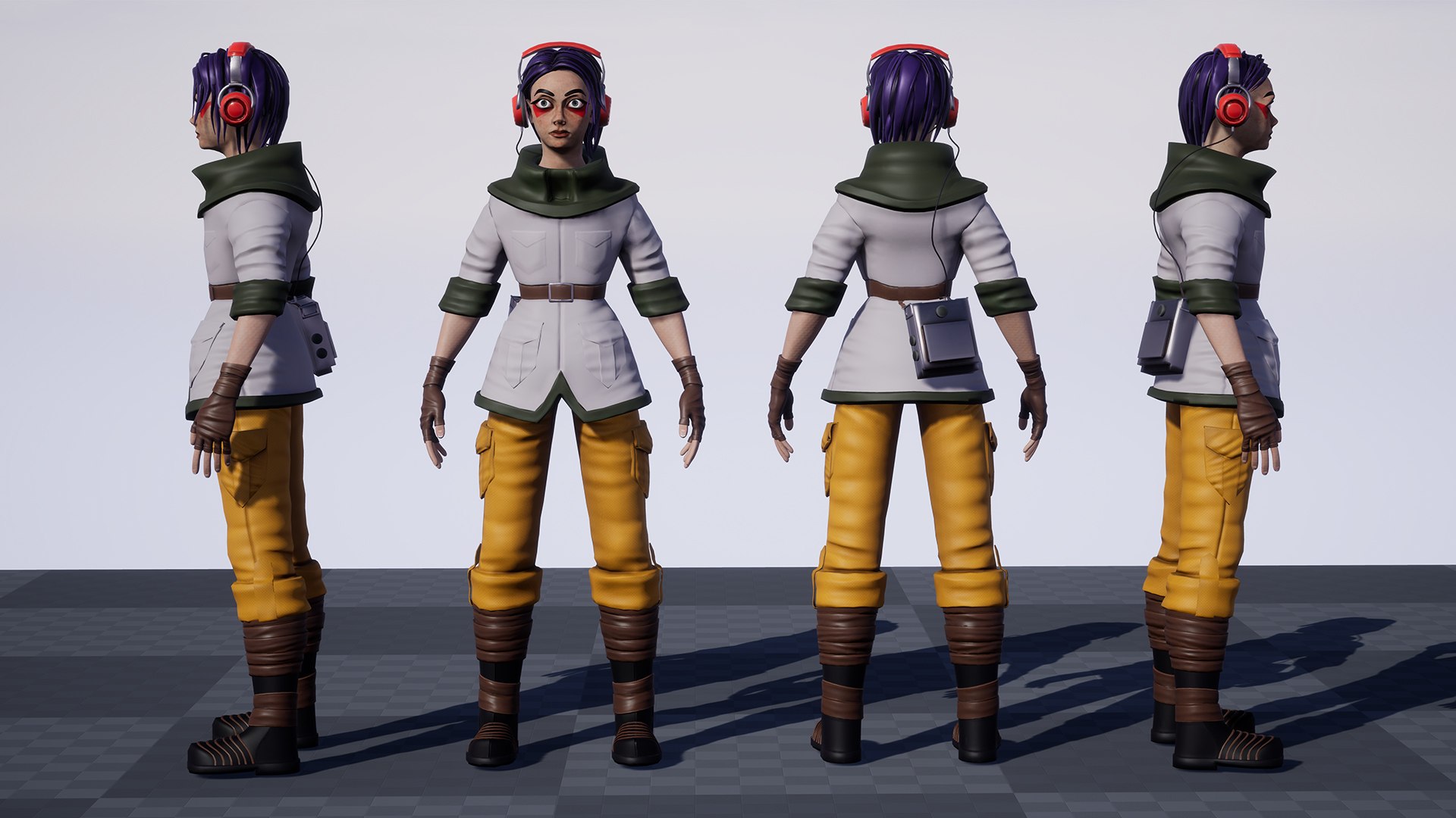 Stylized Character Female Adventure 01 UE Model - TurboSquid 2000454