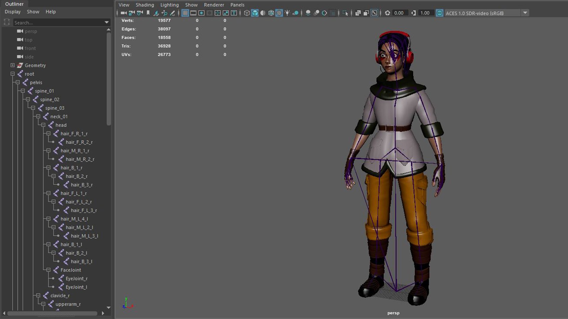Stylized Character Female Adventure 01 UE Model - TurboSquid 2000454