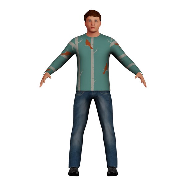 Low-poly man 3D model - TurboSquid 1651522