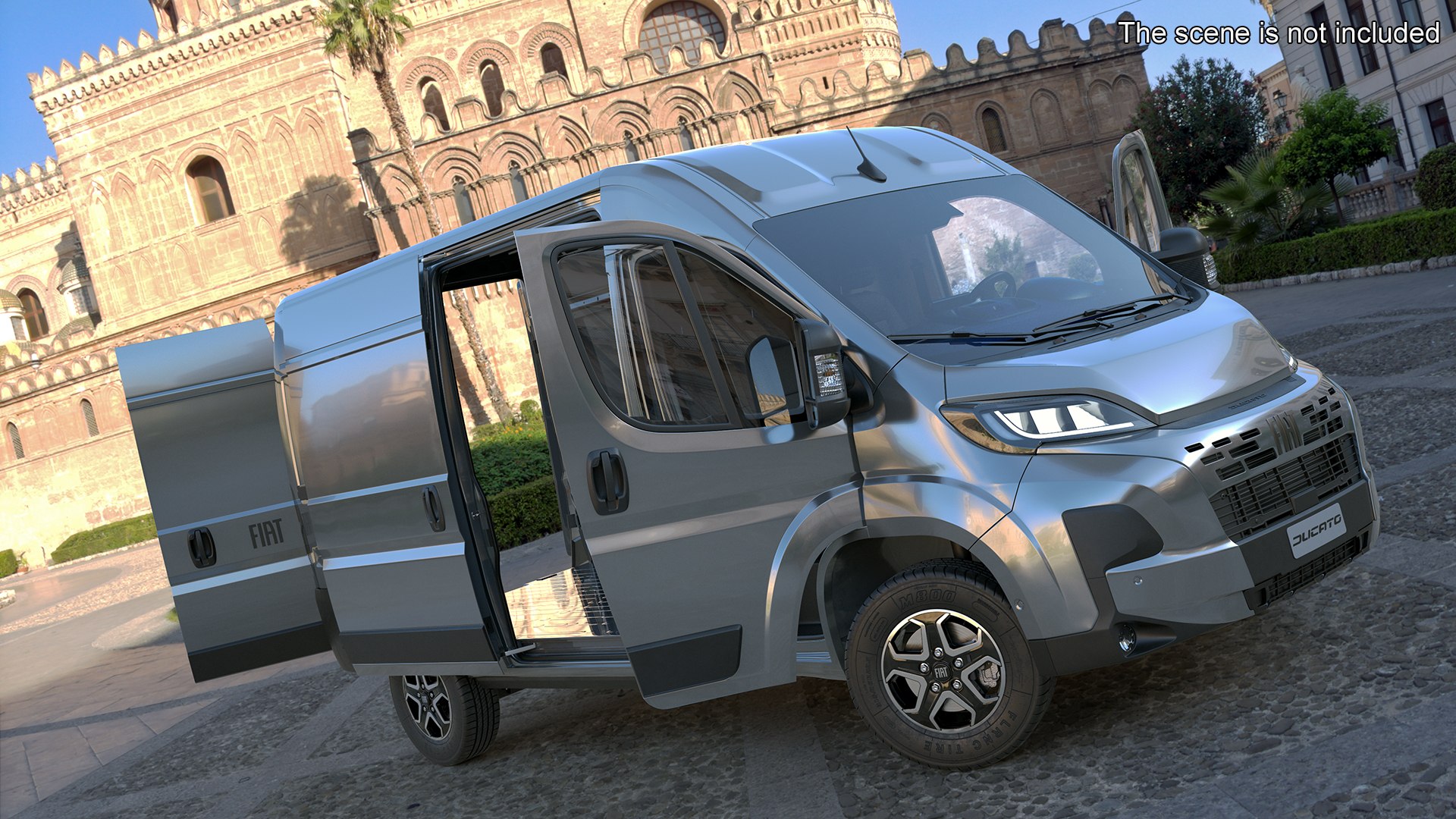 Gray Fiat Ducato Small Van 2025 3D Model - TurboSquid 2407098