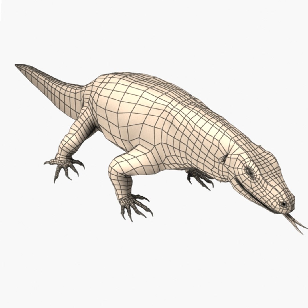 3d komodo dragon model