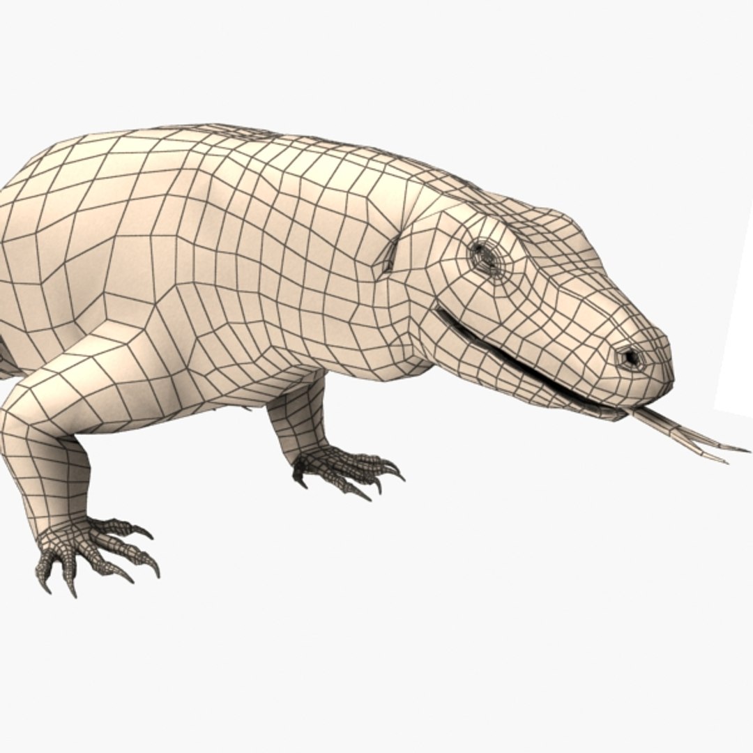 3d komodo dragon model