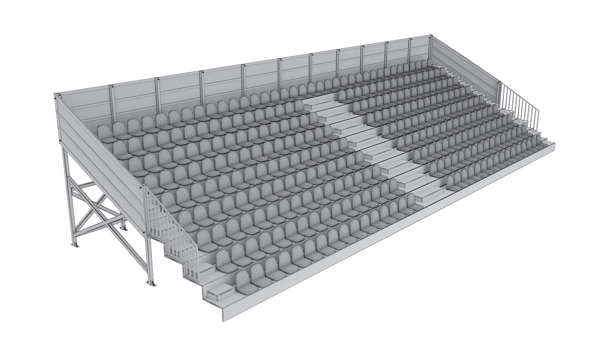 3D Model Stadium Bleacher - TurboSquid 2272020