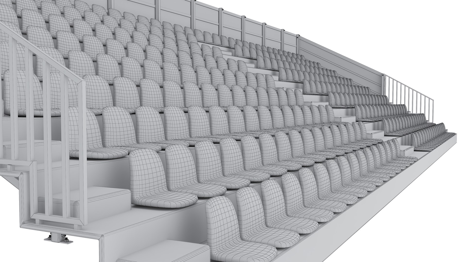 3D Model Stadium Bleacher - TurboSquid 2272020