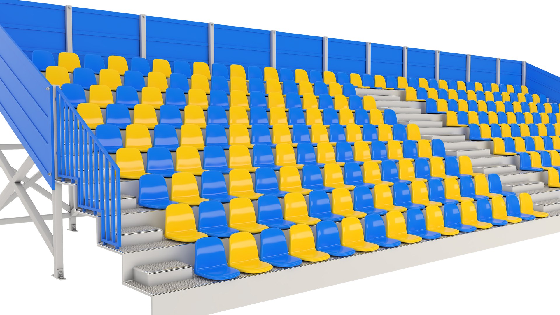 3D Model Stadium Bleacher - TurboSquid 2272020