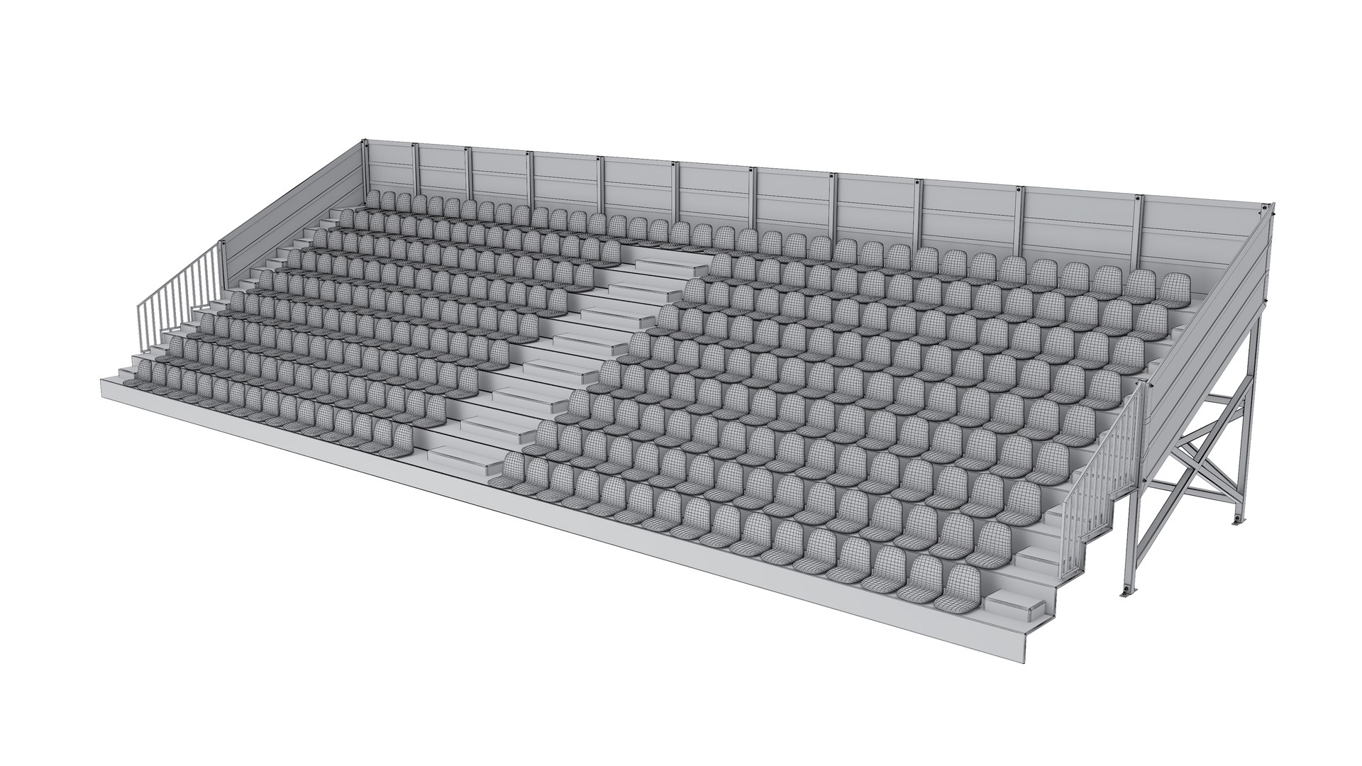 3D Model Stadium Bleacher - TurboSquid 2272020