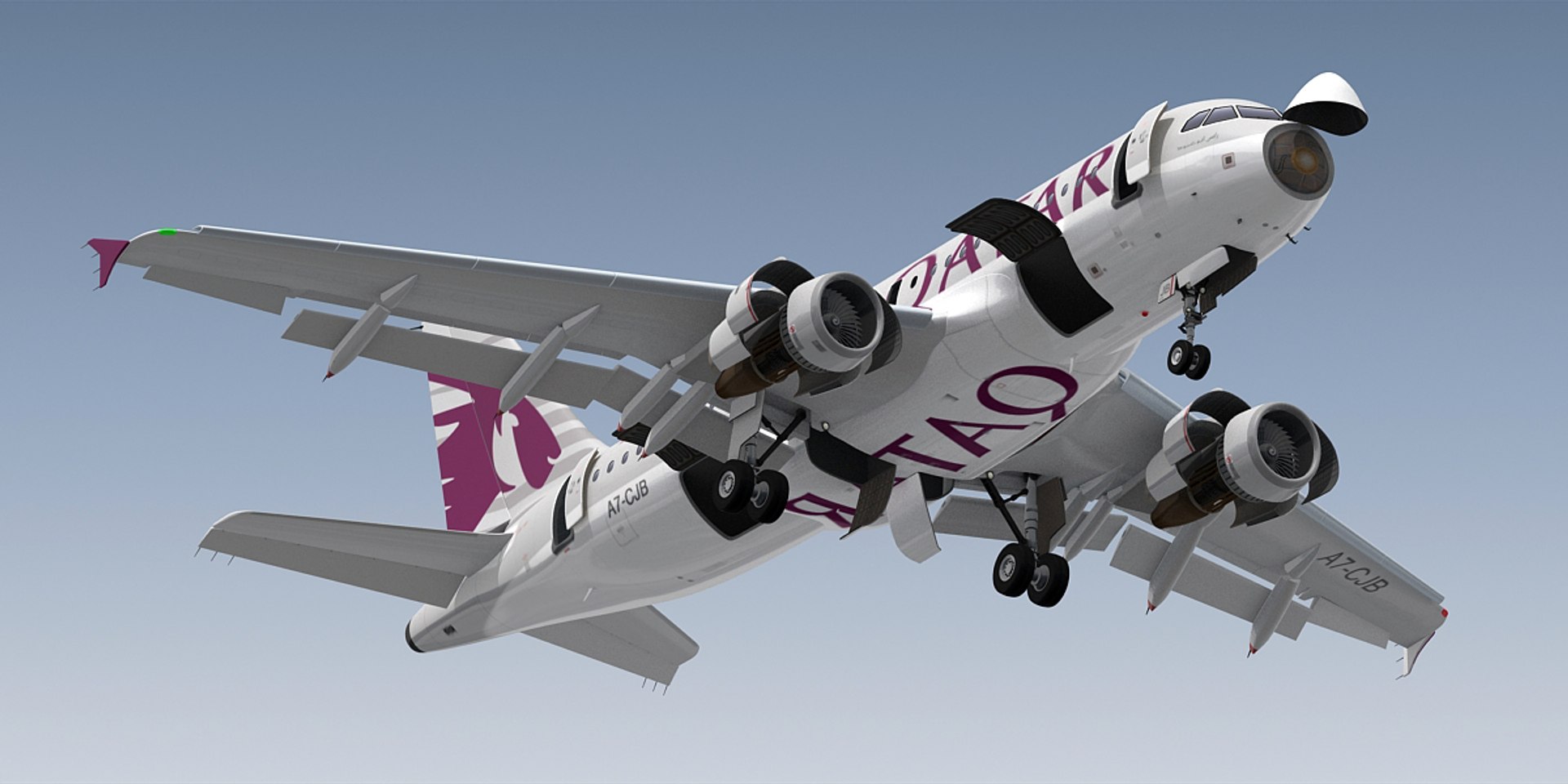 3D airbus a319-lr qatar airways model | 1147019 | TurboSquid