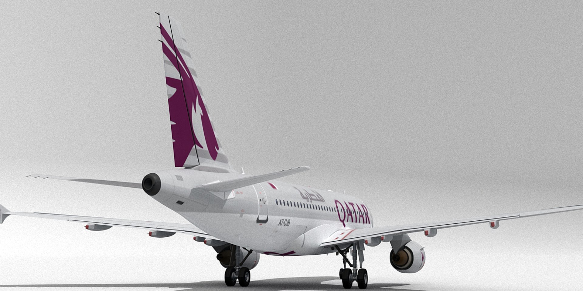 3D Airbus A319-lr Qatar Airways Model | 1147019 | TurboSquid