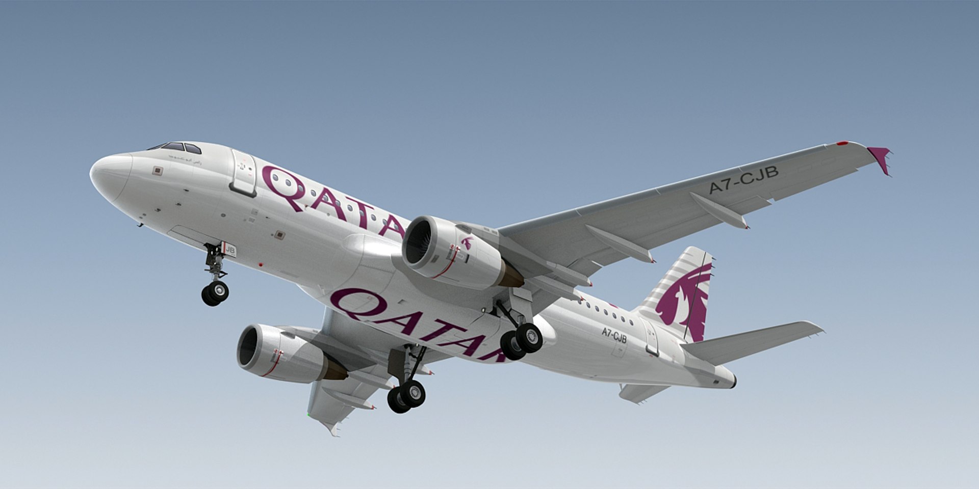 3D Airbus A319-lr Qatar Airways Model | 1147019 | TurboSquid