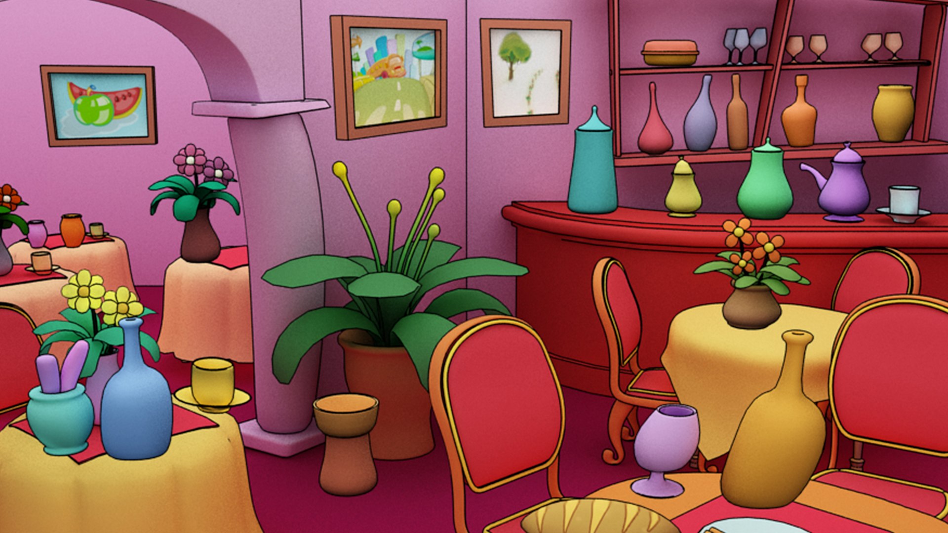 3D Cartoon Restauran Model - TurboSquid 2136608