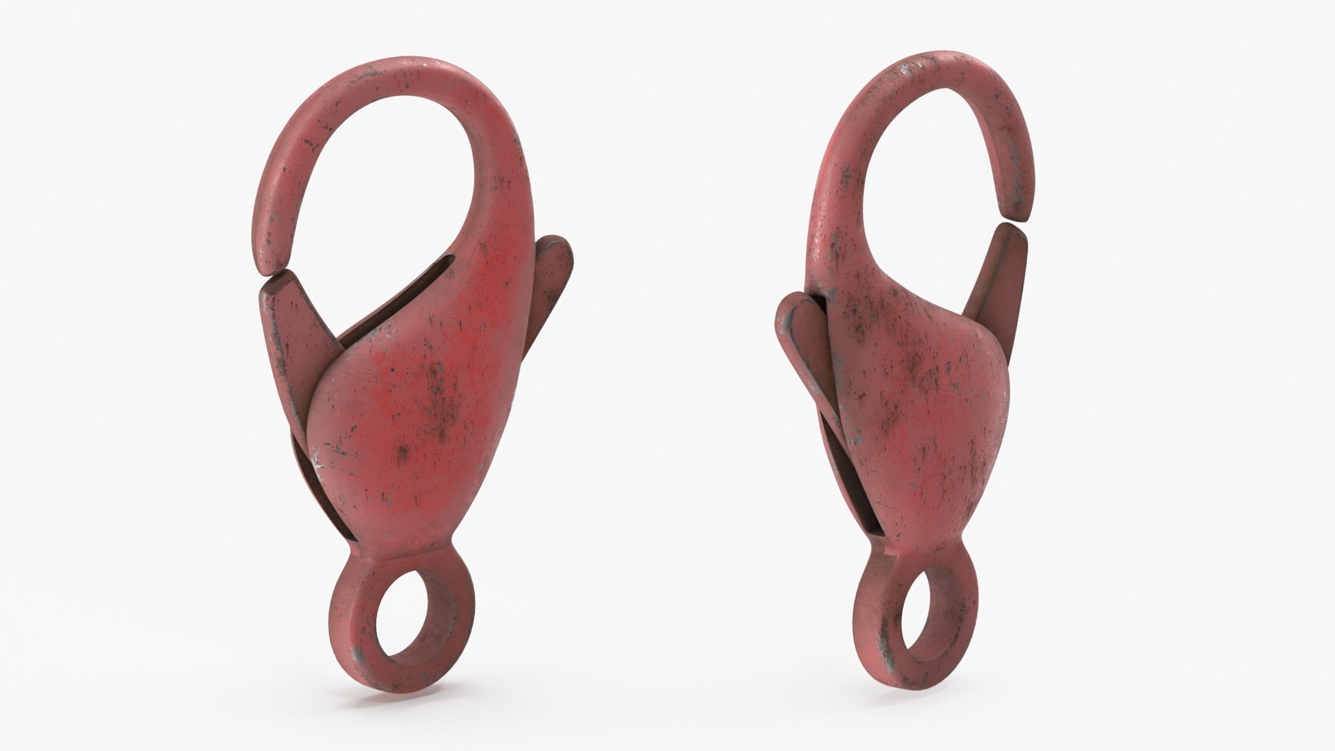 3D Lobster Claw Clasps Steel Painted Worn Model - TurboSquid 2415965