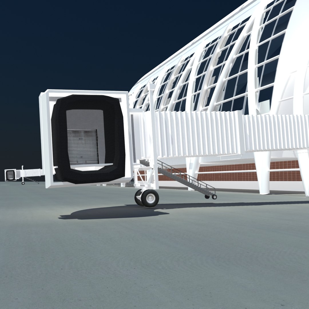 Terminal Building Airport 3d Model