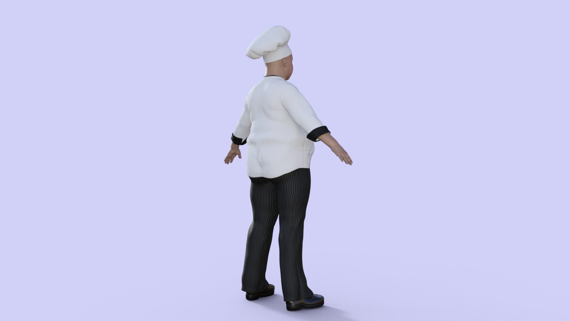 3D Model Realistic Fat Chef - TurboSquid 2218504