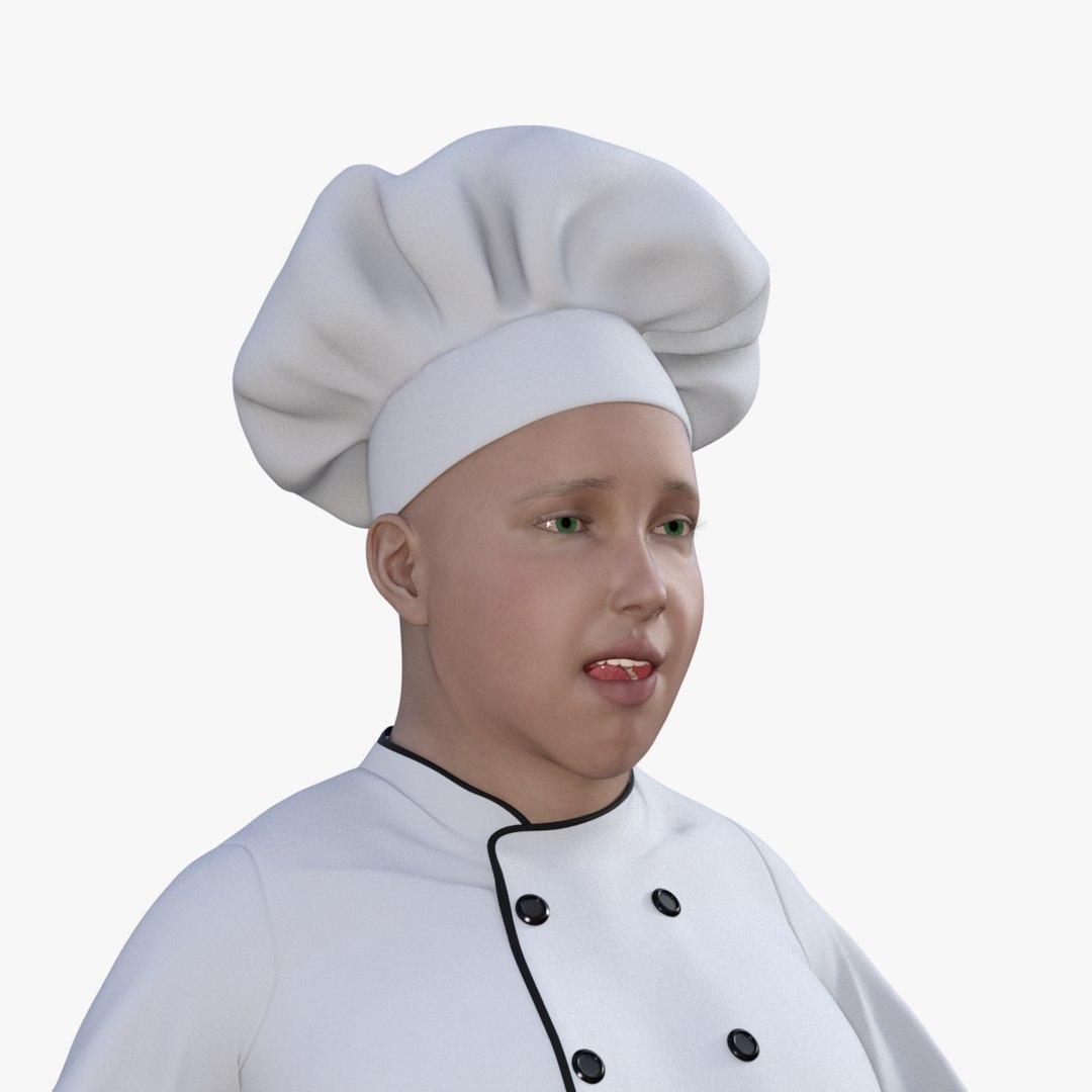 3D Model Realistic Fat Chef - TurboSquid 2218504