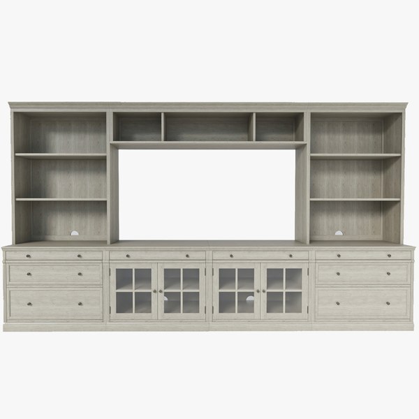 Livingston 7-teiliges Entertainment-Center, 140 Zoll 3D-Modell ...