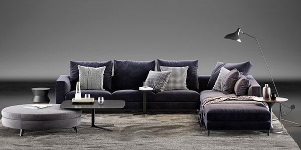 Minotti andersen sofa 5 3D model - TurboSquid 1326411