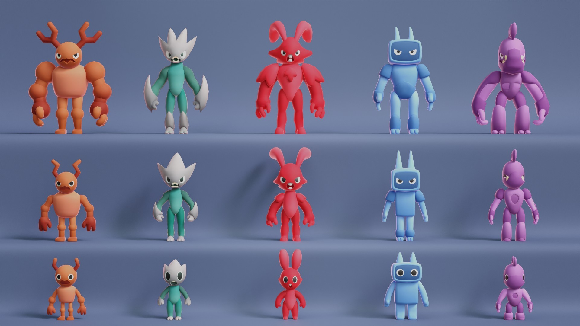 3D Cartoon Monsters Pack 05 - TurboSquid 2160685