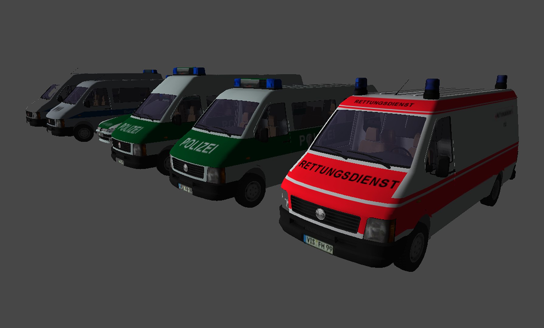 3D German Emergency Vehicles Cars - TurboSquid 1616069