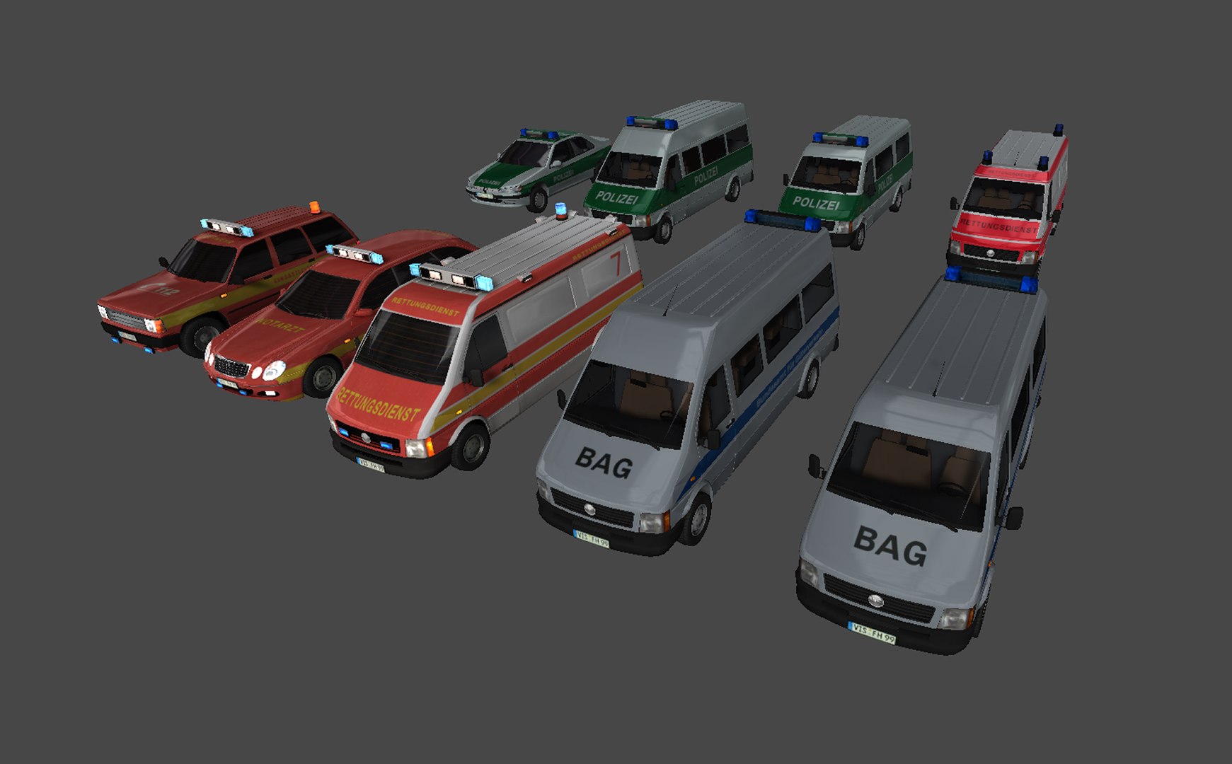 3D German Emergency Vehicles Cars - TurboSquid 1616069