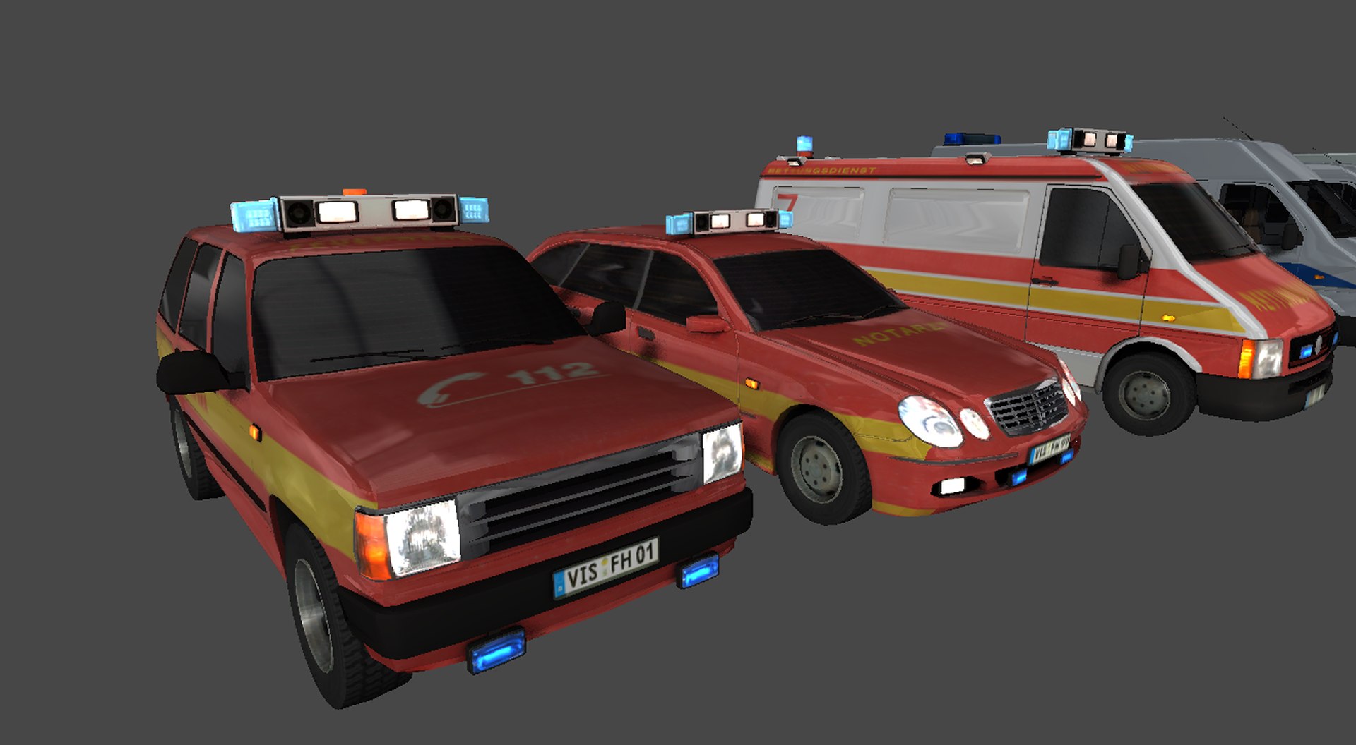 3D German Emergency Vehicles Cars - TurboSquid 1616069