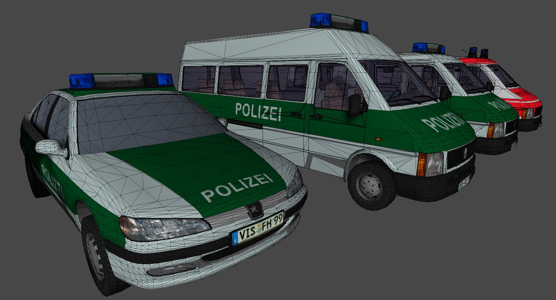 3D German Emergency Vehicles Cars - TurboSquid 1616069