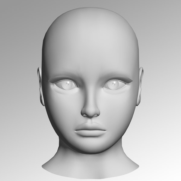 3d model girl head