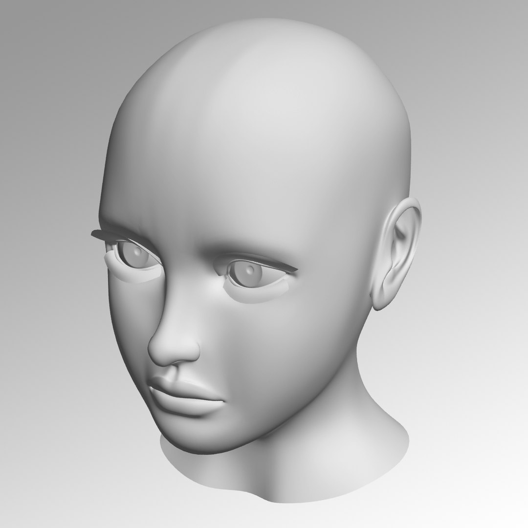 3d Model Girl Head