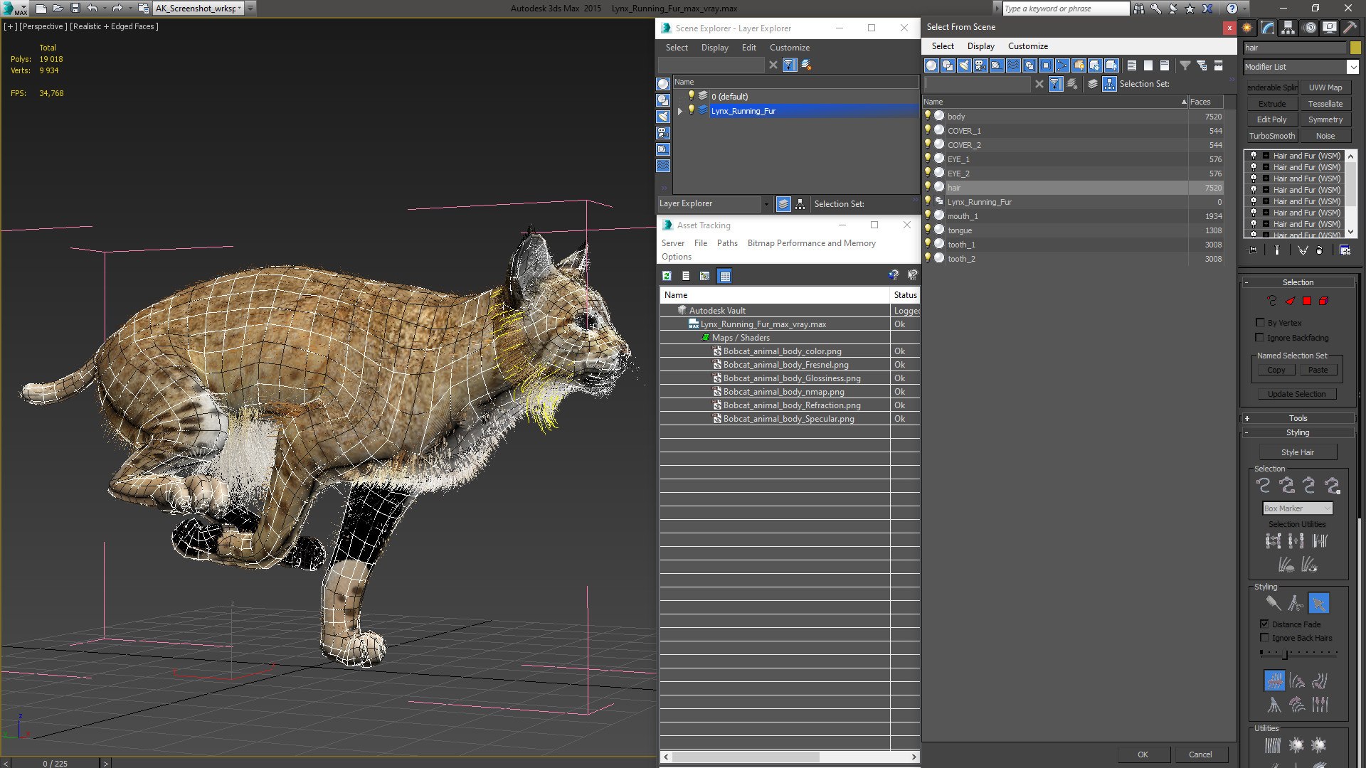 3D Lynx Running Fur - TurboSquid 2025478