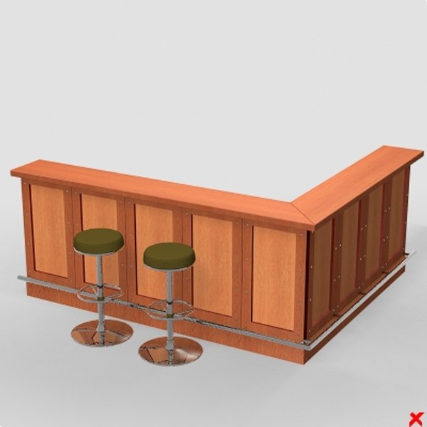 bar counter 3d model