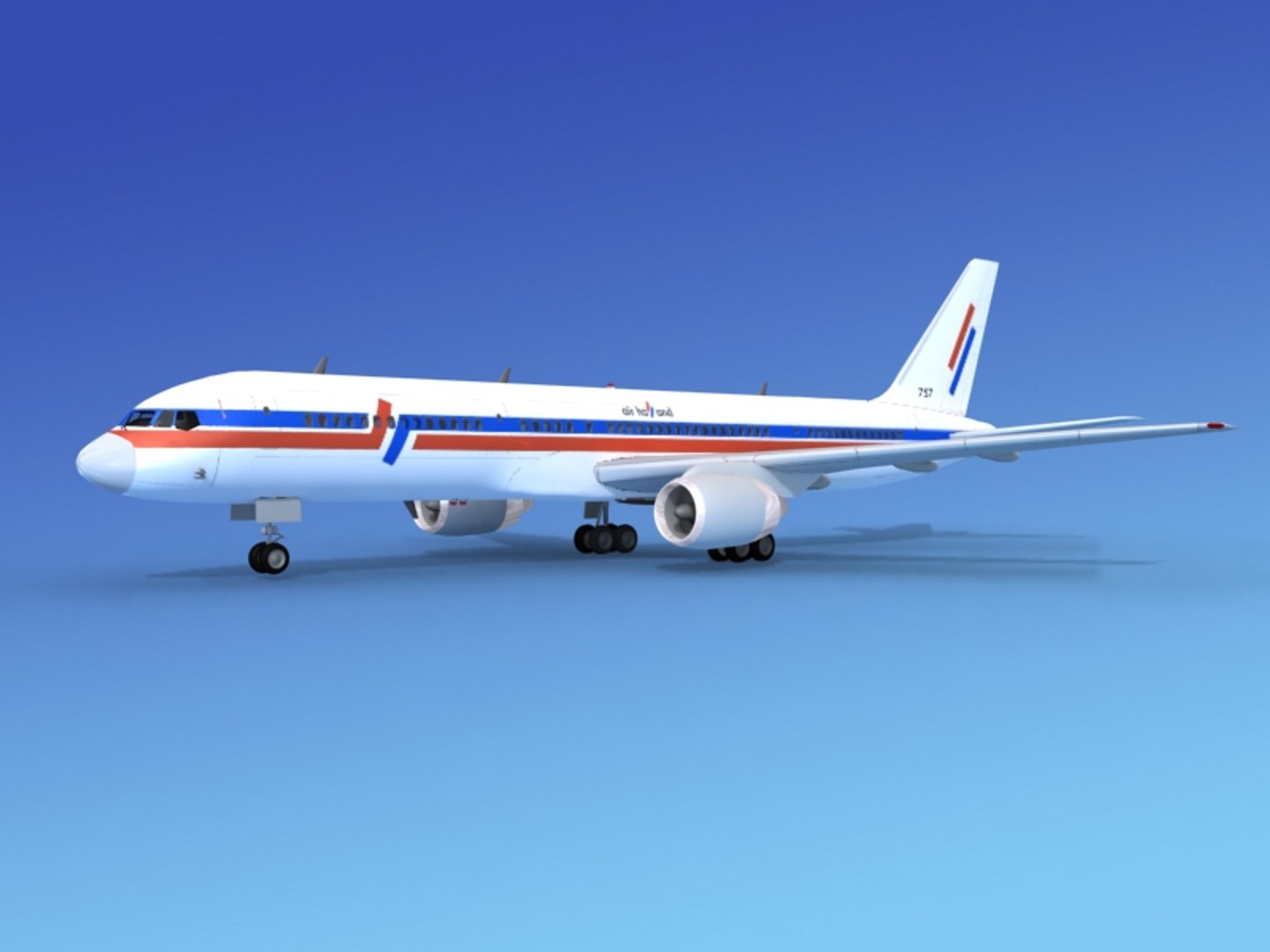 3d model airline boeing 757 757-200