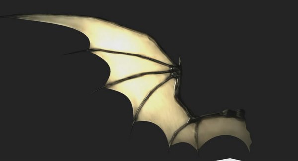 3d model bird angel wings