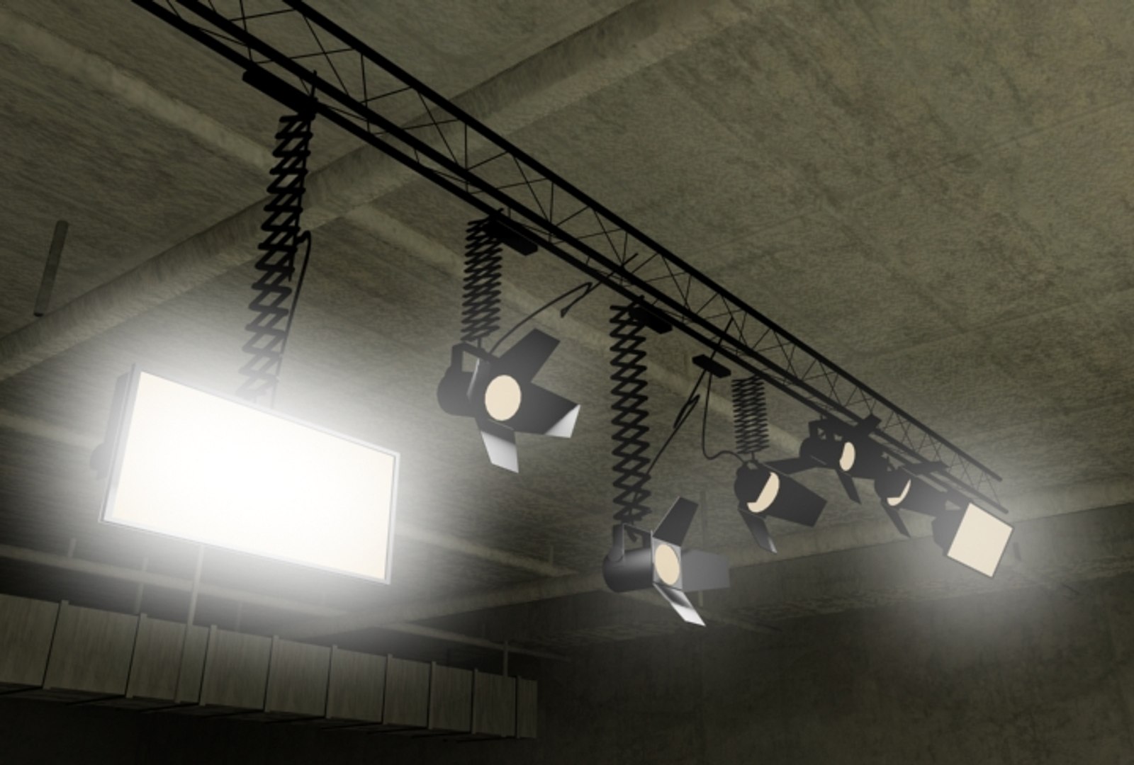 3d Studio Set Lights Model