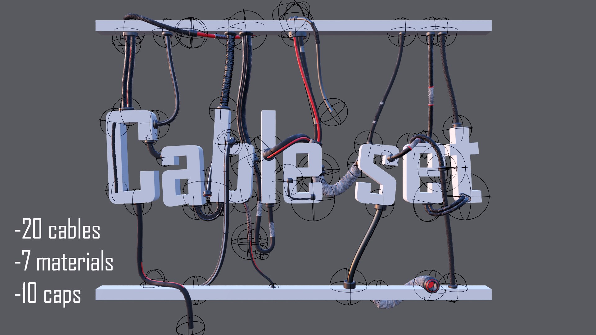Cable Set 01 3D Model - TurboSquid 1827730