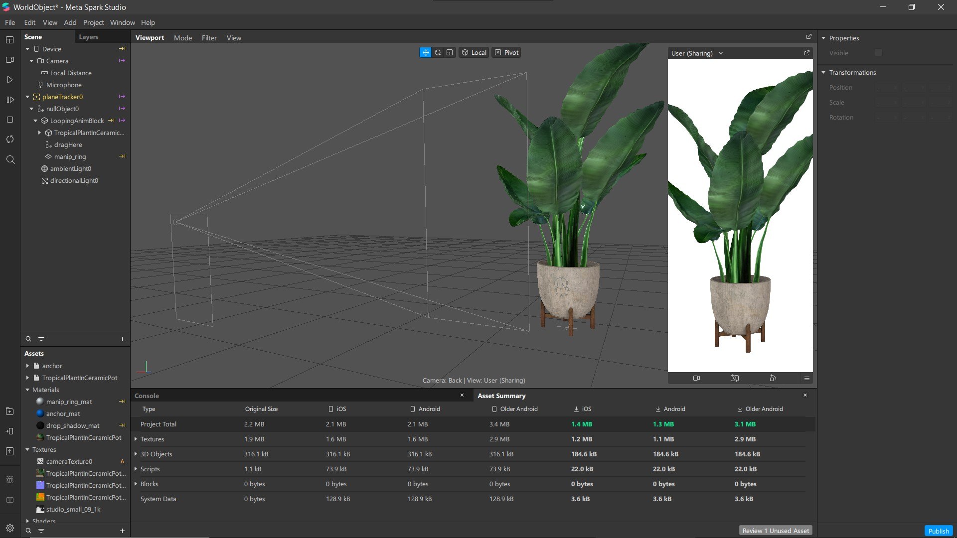 Tropical Plant In Ceramic Pot - Game Asset 3D Model - TurboSquid 2156294