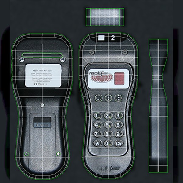 3d model of reply systems keypad