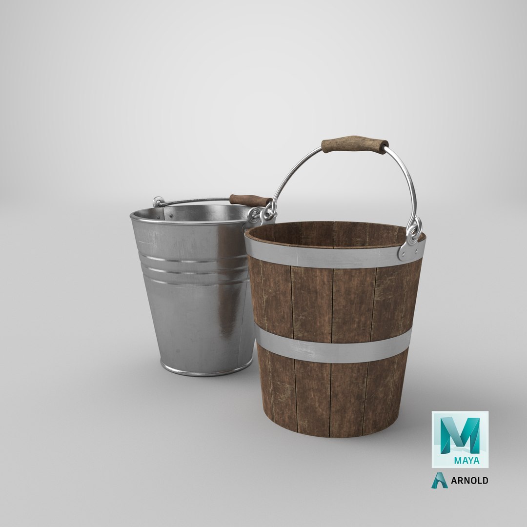 3D model real buckets contains metal - TurboSquid 1623113