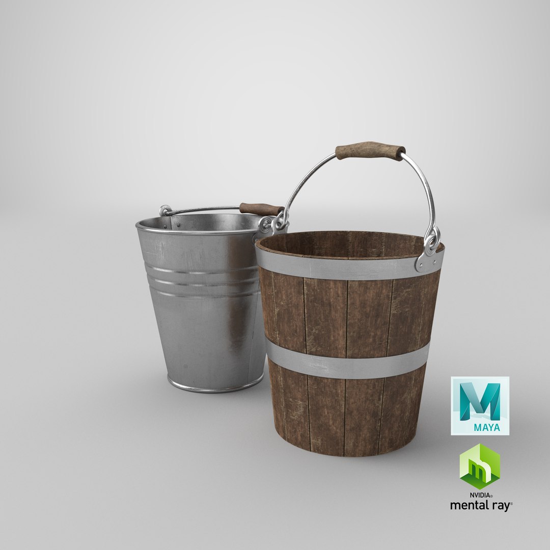 3D model real buckets contains metal - TurboSquid 1623113